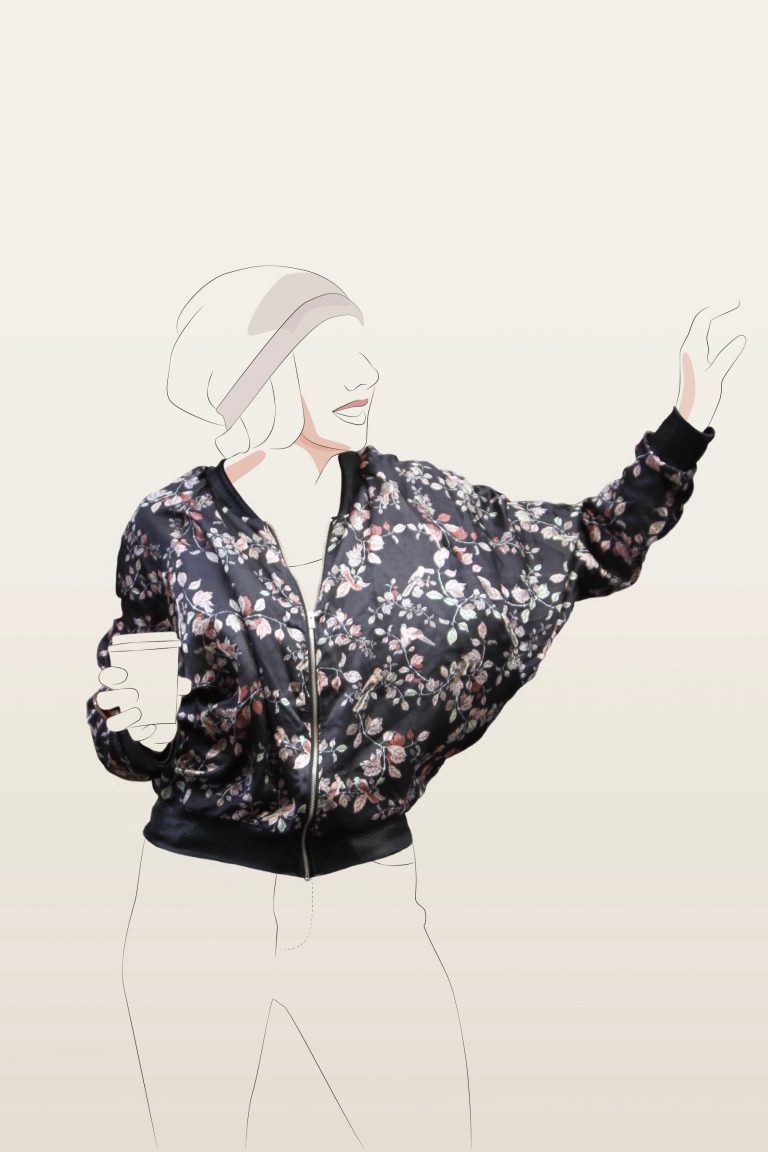 Birdie Bomber Jacket Sewing Pattern - sewthispattern by nine stitches